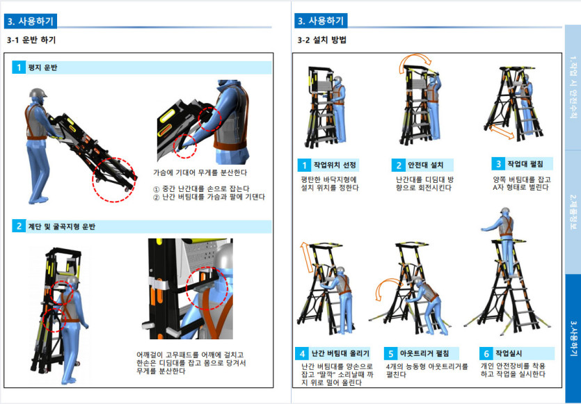 K사다리 KLB105-TSL 높이고정형 > 안전발판 사다리 | 발판사다리 | 작업용사다리 | 산업용사다리 - K사다리